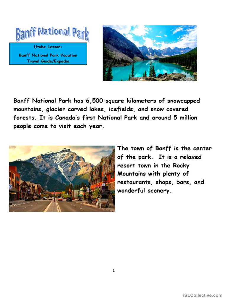 Banff National Park Lesson and Video | PDF