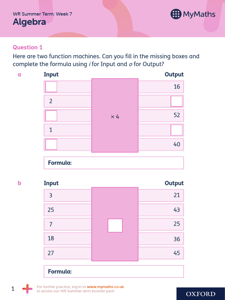 MyMaths Y6 Algebra Week7 | PDF | Mathematics | Algebra