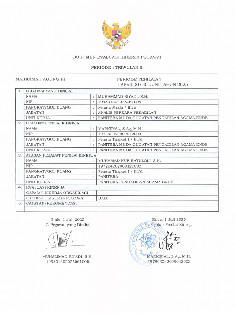 SKP Triwulan II 2025 M Riyadi | PDF