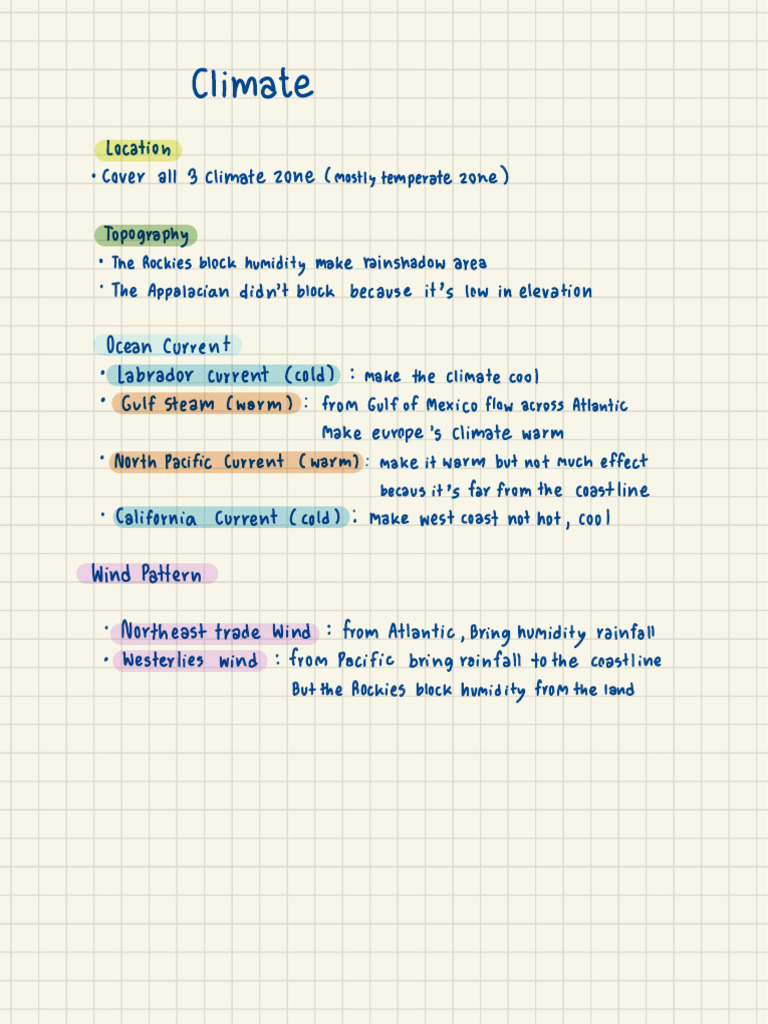 Easiest North America Climate Zone | PDF | Rain | Atmospheric Sciences