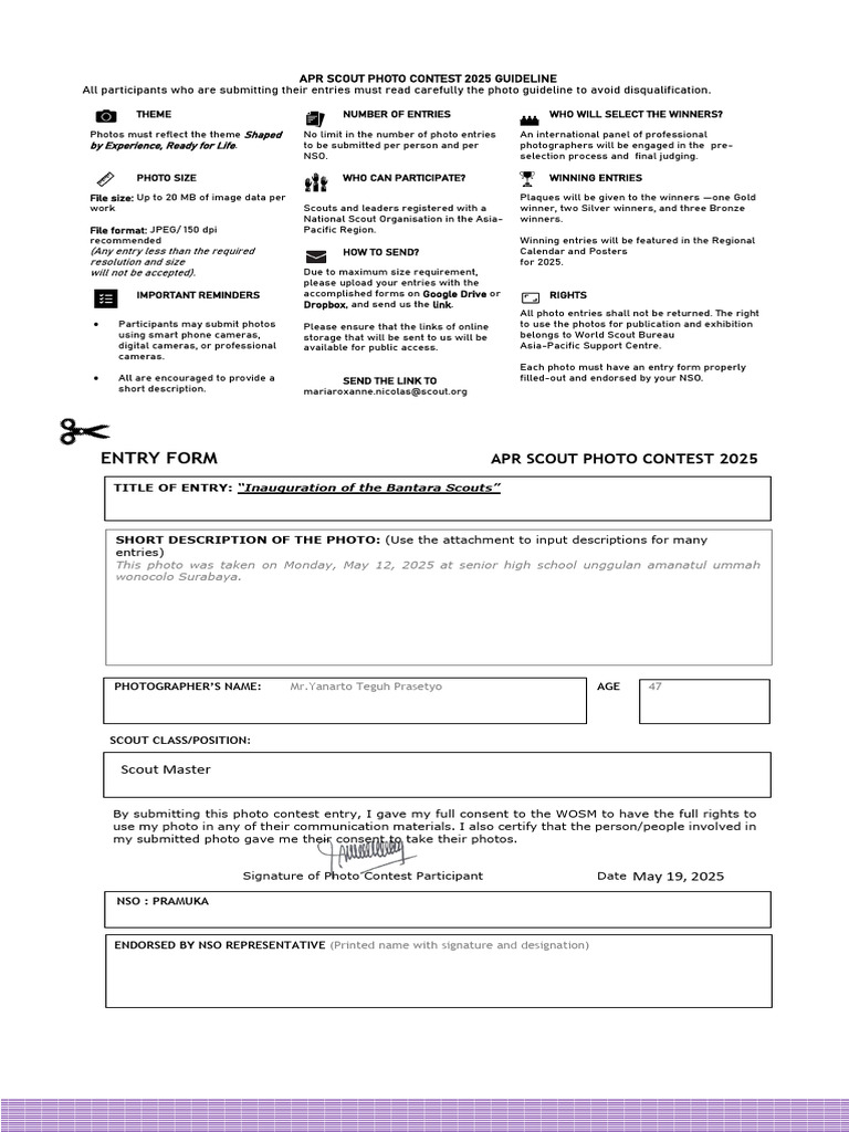 APR Scout Photo Contest 2025 Guidelines | PDF | Computing | Imaging