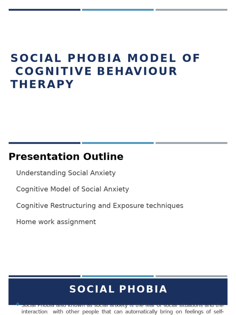 Social Phobia Model of Cognitive Behaviour Therapy | PDF | Social Anxiety Disorder | Anxiety