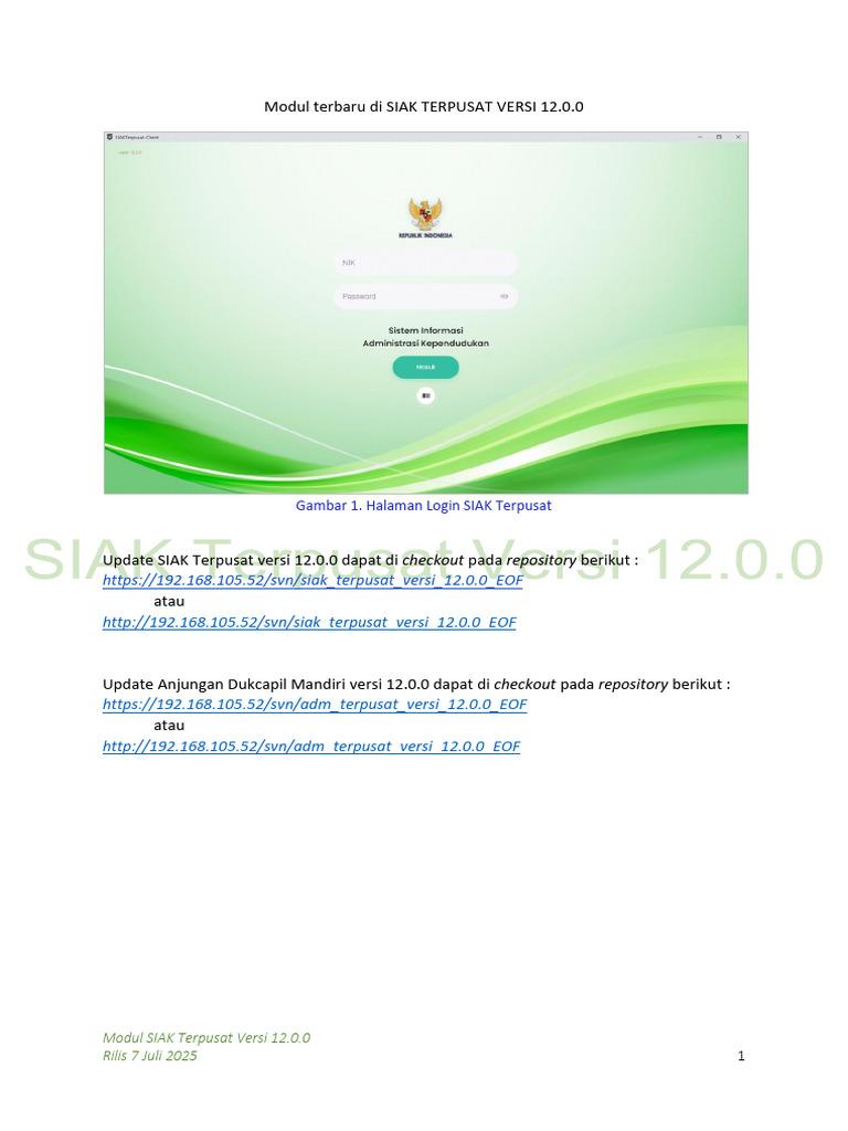 Modul SIAK Terpusat Versi 12.0.0 | PDF