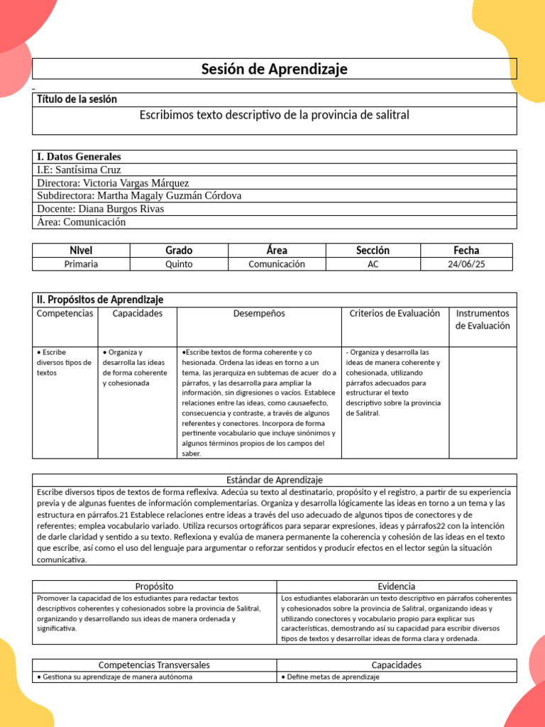 Escribimos Texto desCRIPTIVOS | PDF | Aprendizaje