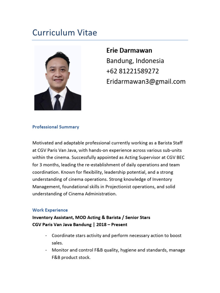 CV ErieDarmawan SPV | PDF