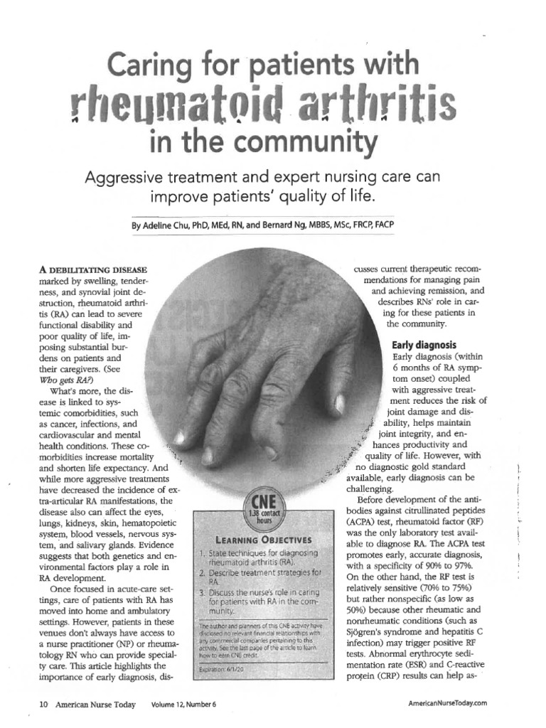 Caring For Patients With RA | PDF