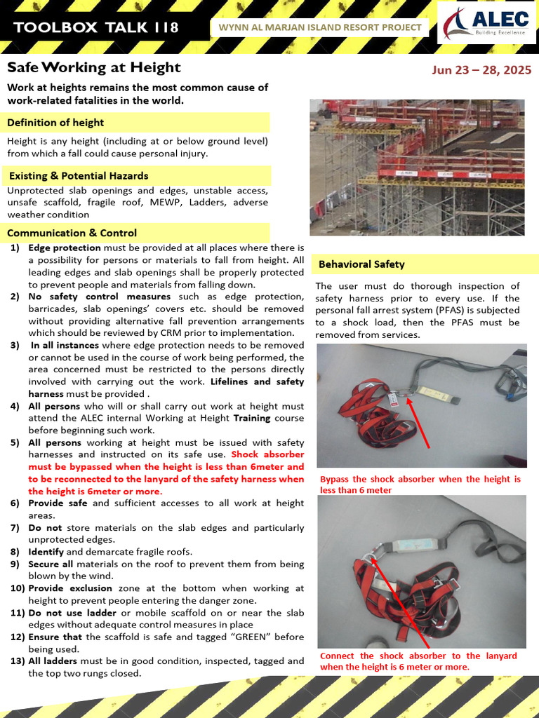 Safe Working at Height Guidelines | PDF | Safety | Working Conditions