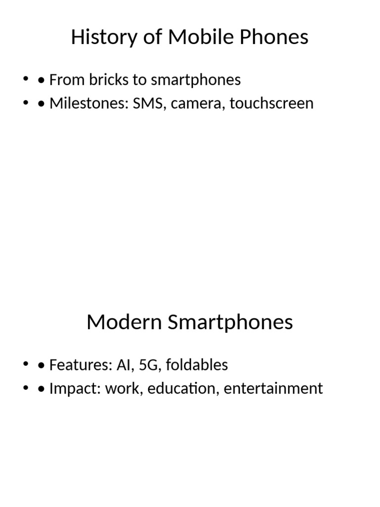 4 Mobile Phones Evolution | PDF