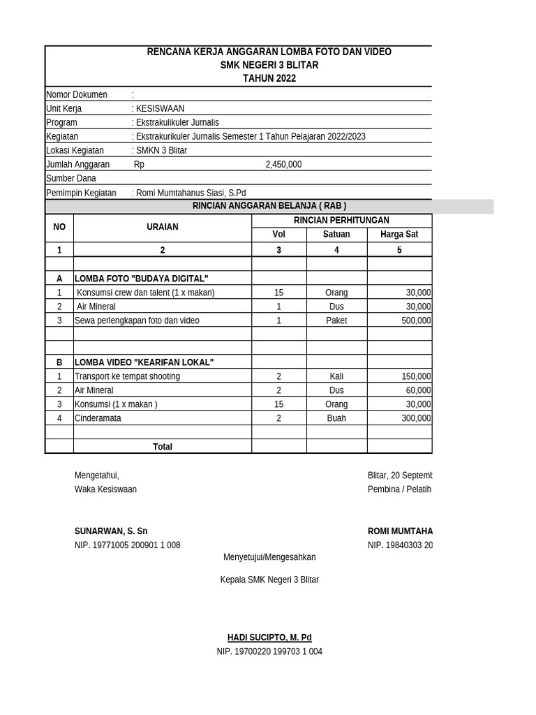 BKU Lomba 4 Okt 2022 | PDF