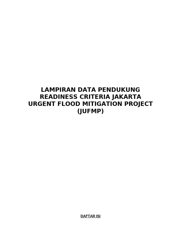 Daftar Isi Data Pendukung JUFMP | PDF