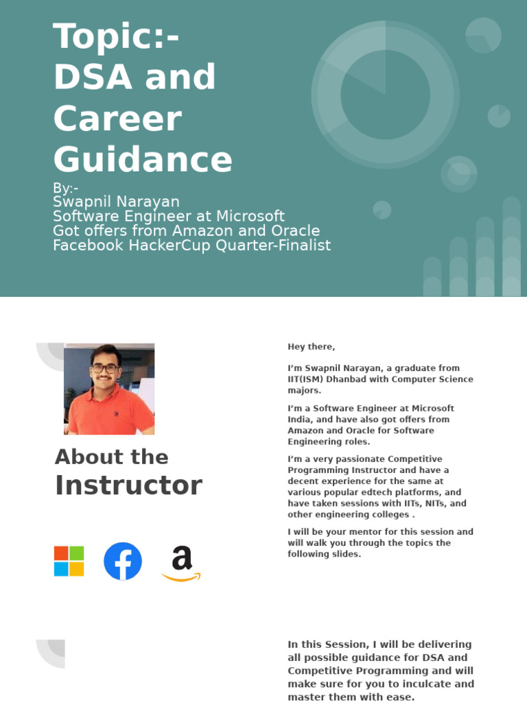 DSA and Career Guidance | PDF | Algorithms | Algorithms And Data Structures