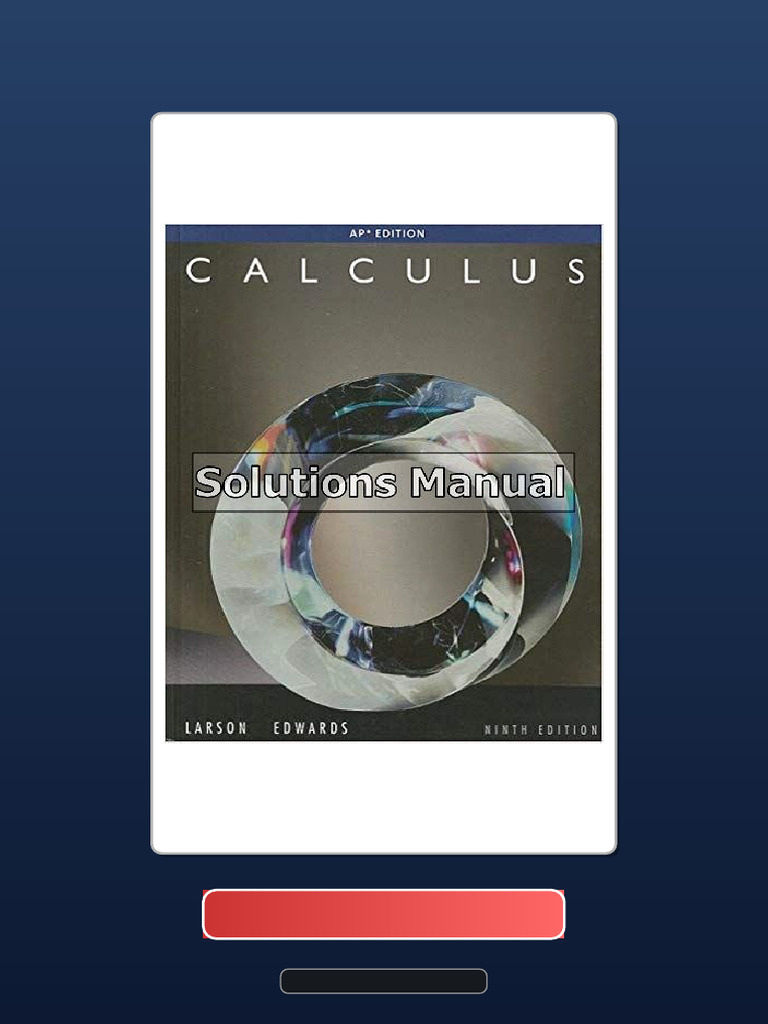 Calculus AP Edition 9th Edition Larson Digital Access | PDF | Multiple Choice | Textbook