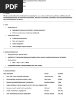 Deployment Plan Template Overview | PDF