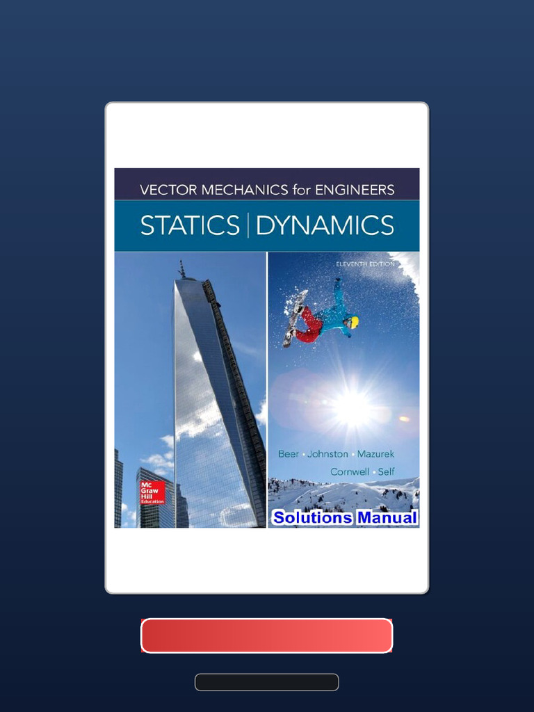Vector Mechanics For Engineers Statics and Dynamics 11th Edition Beer Digital Access | PDF ...