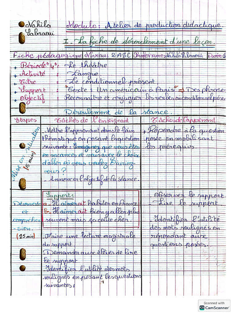 Loubna Aghigha Fiche Langue | PDF