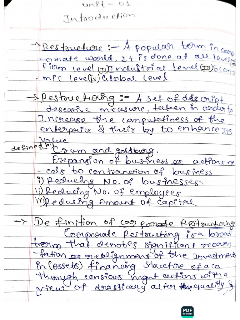 Business Restructuring | PDF