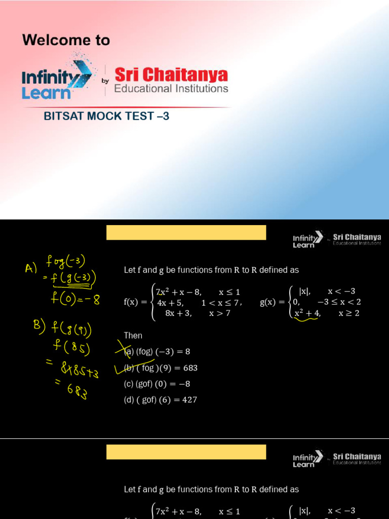 Session PDF - BITSAT Math Mock Test 3 | PDF | Elementary Geometry ...