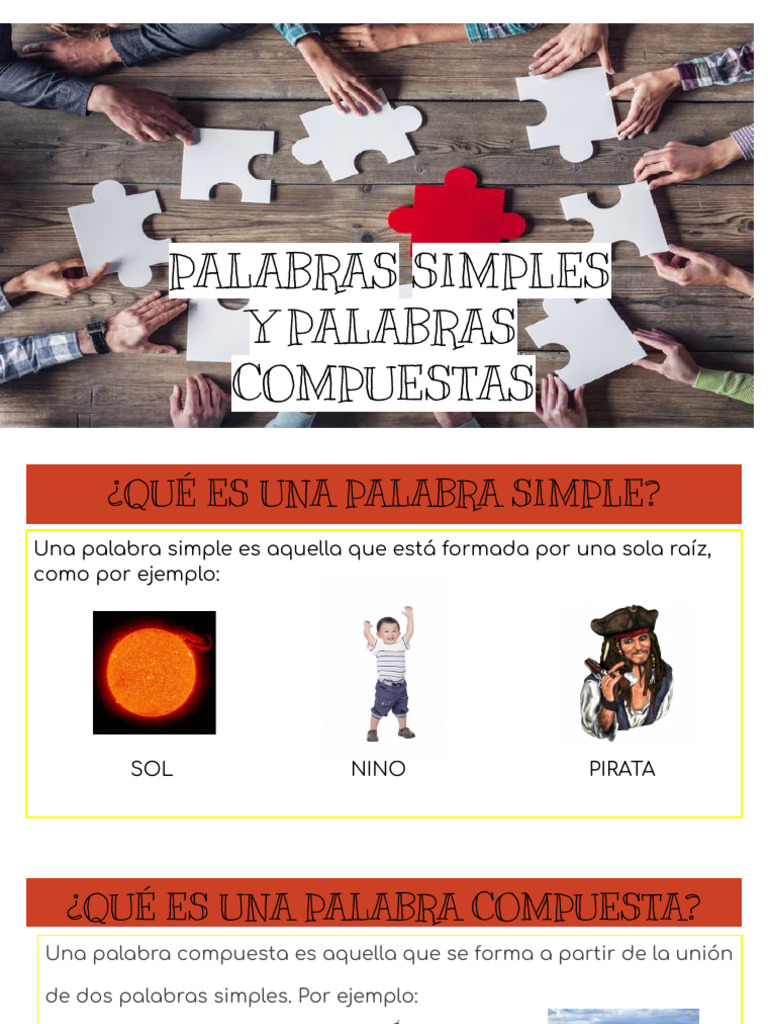 Palabras Simples y Compuestas | PDF | Lingüística | Unidades Semánticas