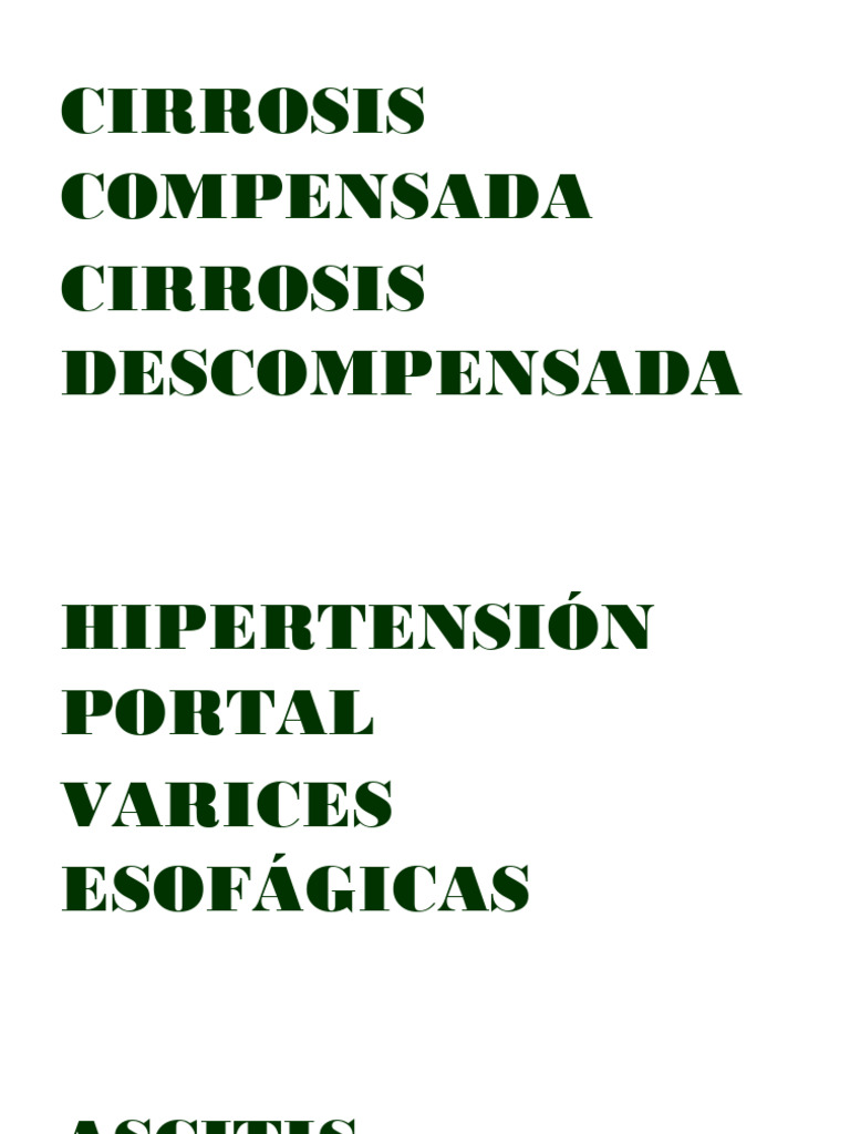 Cirrosis Compensada | PDF