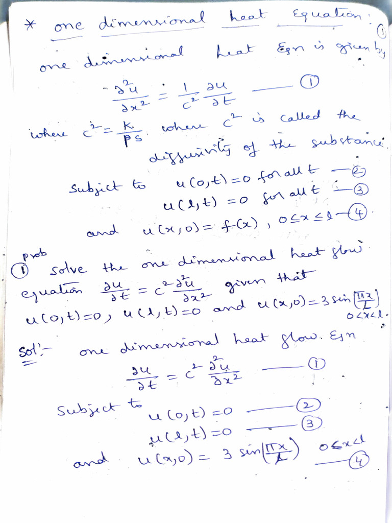 One Dimensional Heatflow | PDF