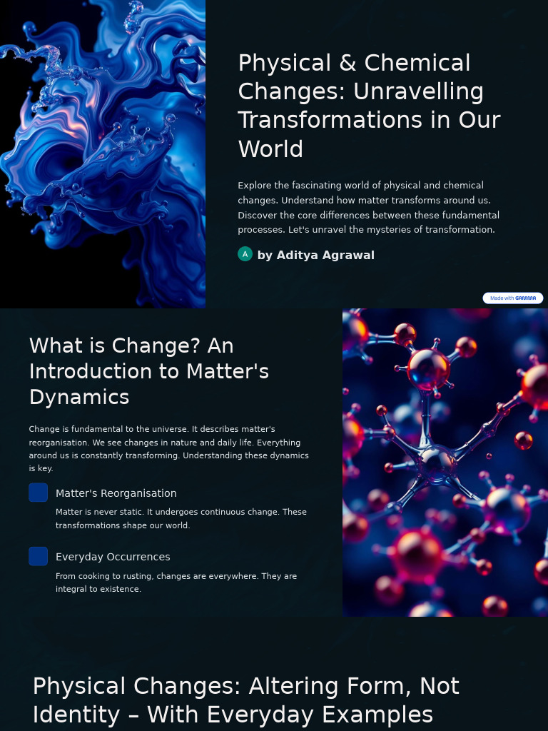 Physical and Chemical Changes Unravelling Transformations in Our World ...