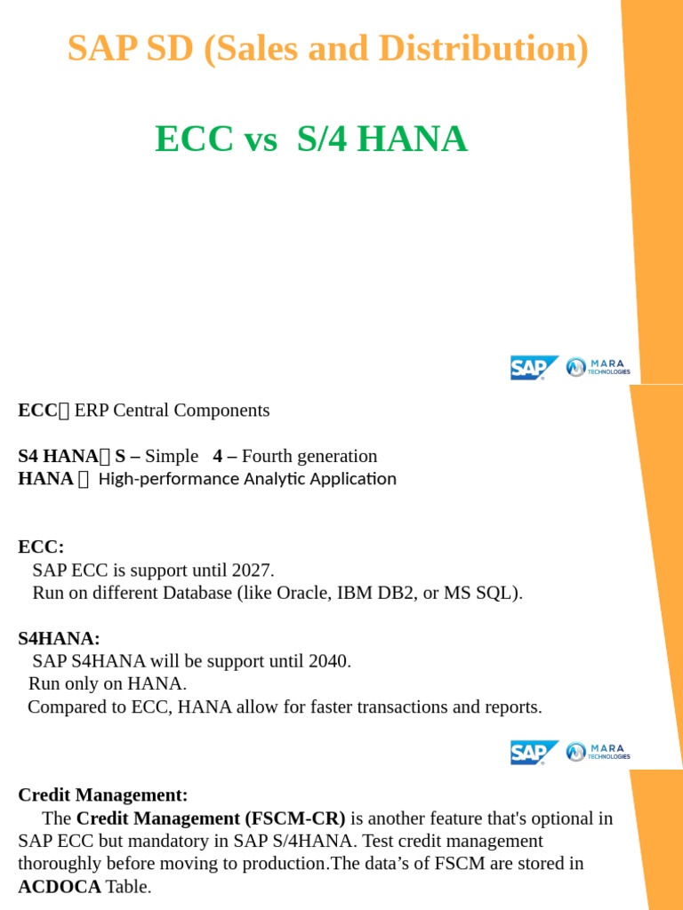 SD - Ecc Vs S4hana | PDF
