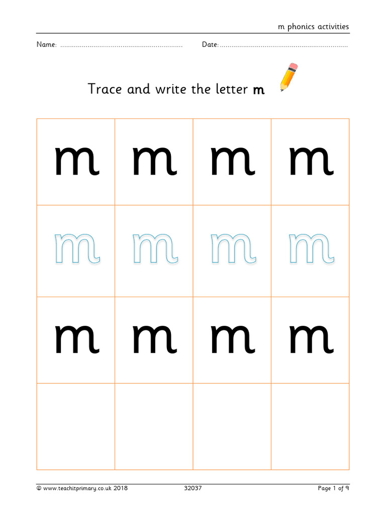 M Phonics Activities | PDF | Phonics | Language Acquisition