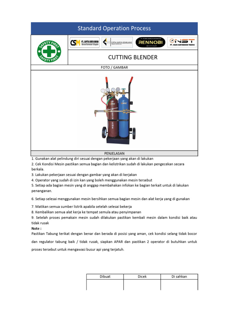 Prosedur Penggunaan Chopping Blender | PDF