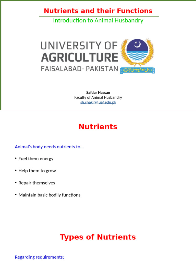 2 - Nutrients and Their Functions | PDF | Cofactor (Biochemistry ...