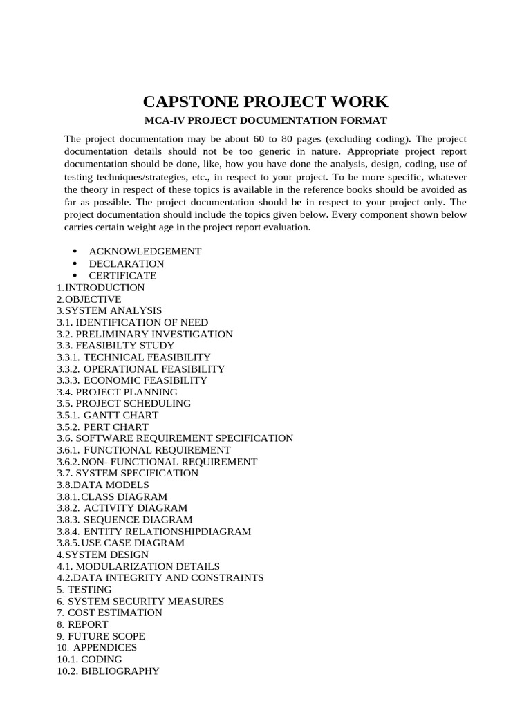 MCA Project Report Guidelines | PDF | Feasibility Study | Specification (Technical Standard)