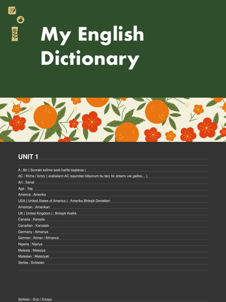 My English Dictionary | PDF