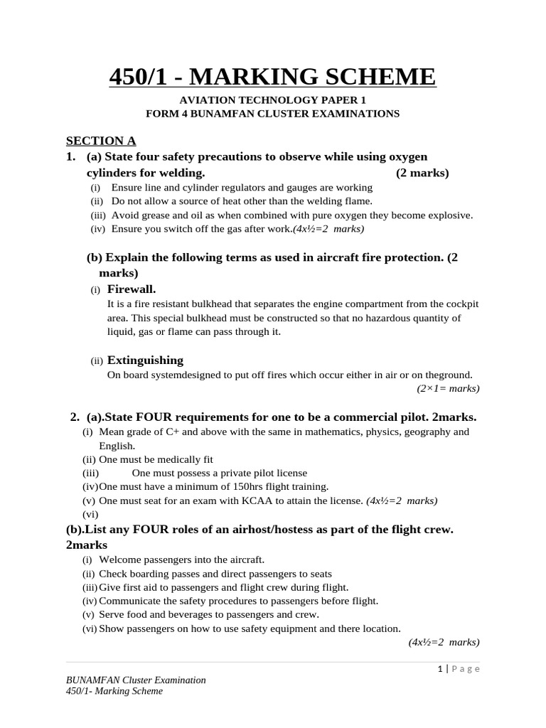 Aviation p1 Ms | PDF | Stress (Mechanics) | Deformation (Engineering)