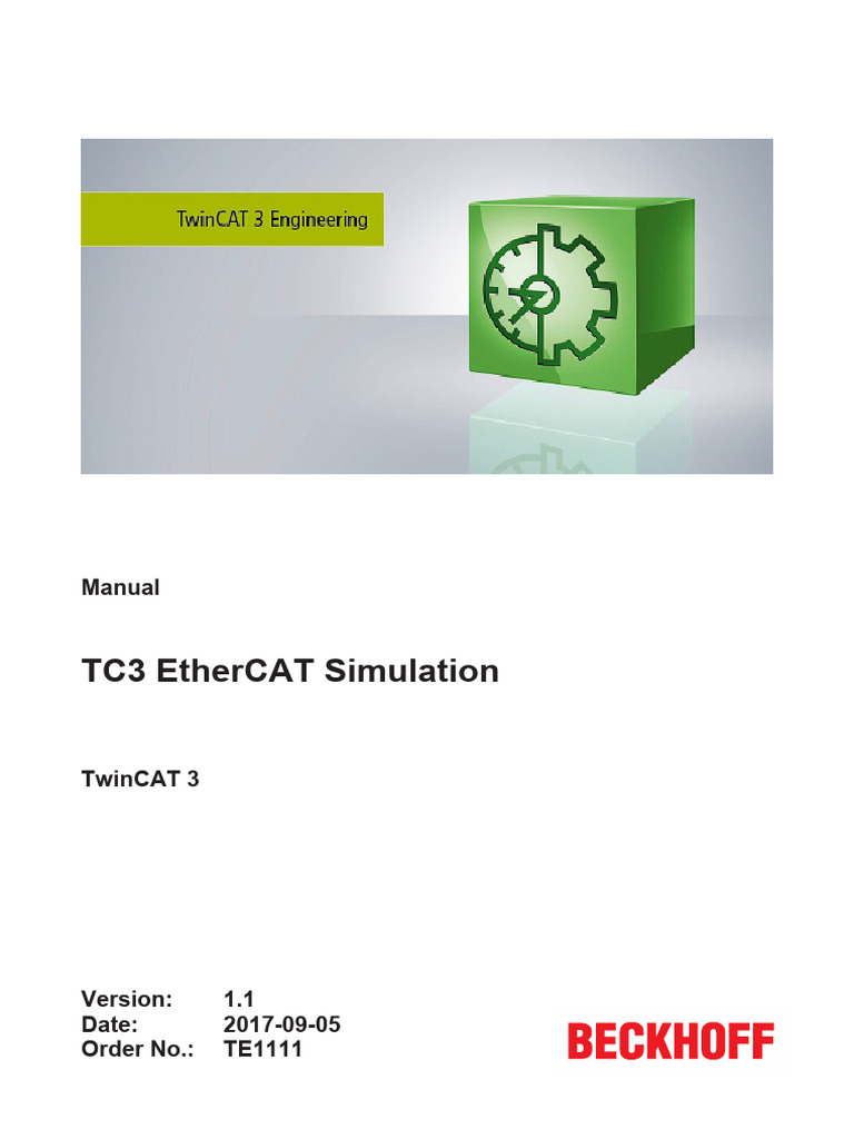 TE1111 TC3 EtherCAT Simulation en | PDF | Patent | Simulation