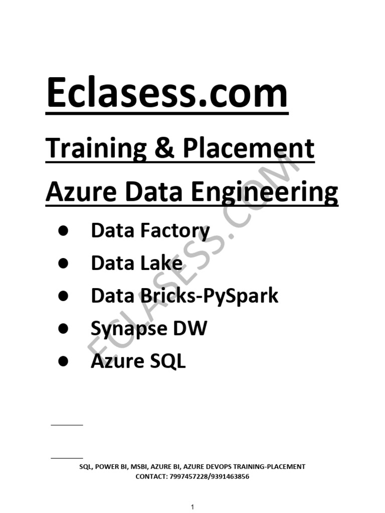 Azure BI Training and Placement Guide | PDF | Cloud Computing ...