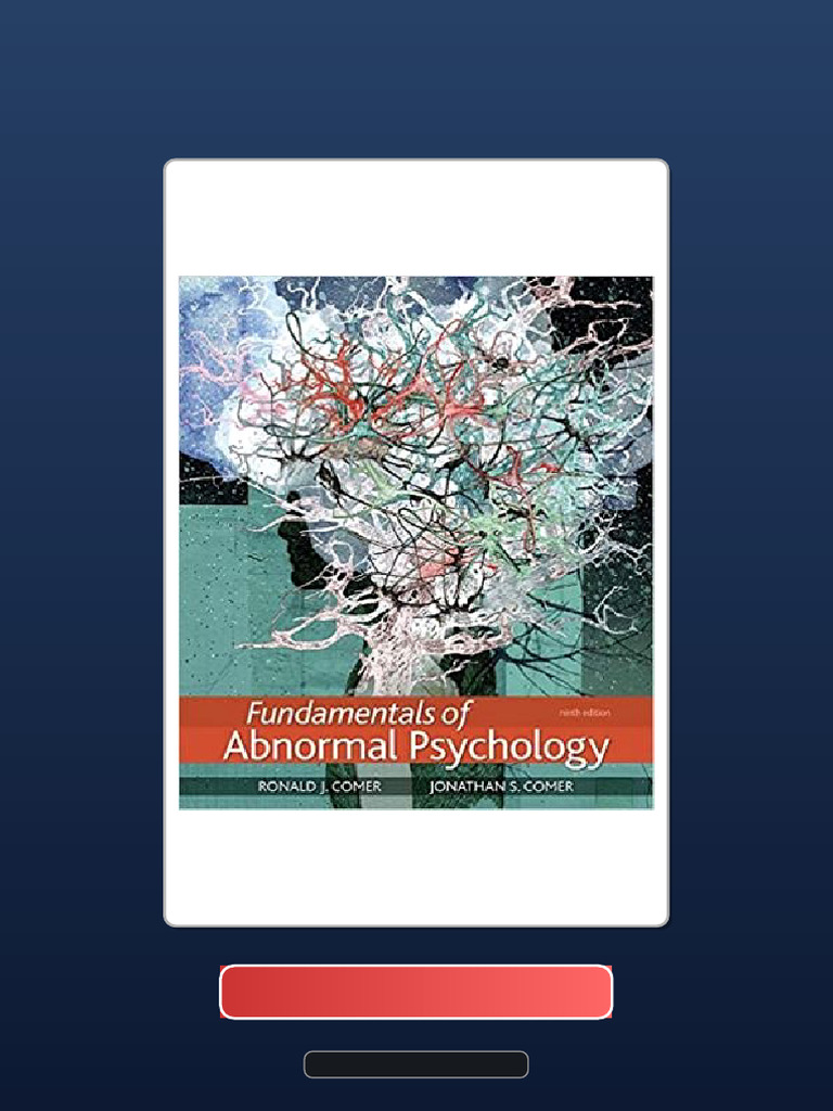 Complete Bundle Fundamentals of Abnormal Psychology 9th Edition Comer ...