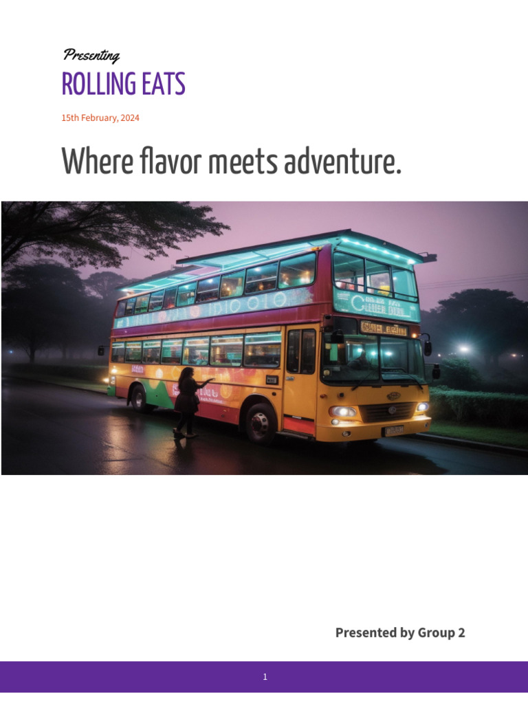 Rolling Eats: Mobile Restaurant Concept | PDF | Hamburgers | Restaurants