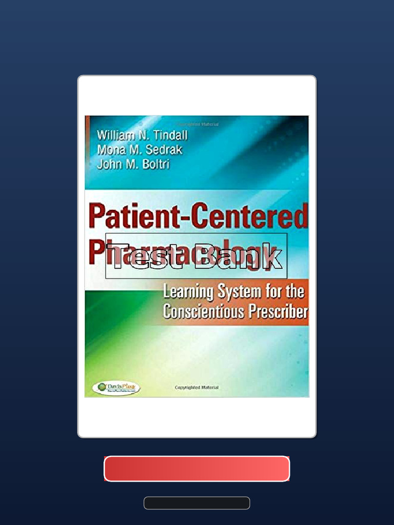 Patient Centered Pharmacology Learning System For The Conscientious Prescriber 1st Edition ...