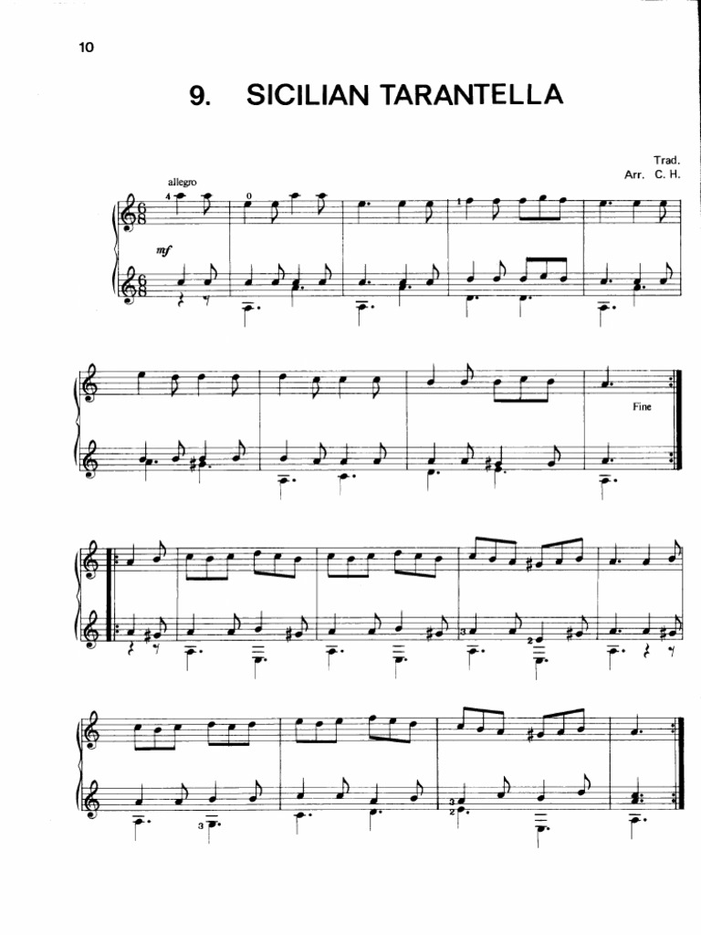 Sicilian Tarantella | PDF
