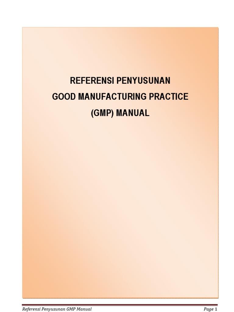 GMP Manual | PDF | Teknologi & Rekayasa
