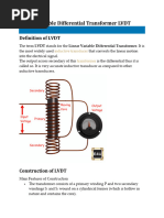 LVDT Working Principle and Diagram | PDF | Transformer | Inductor