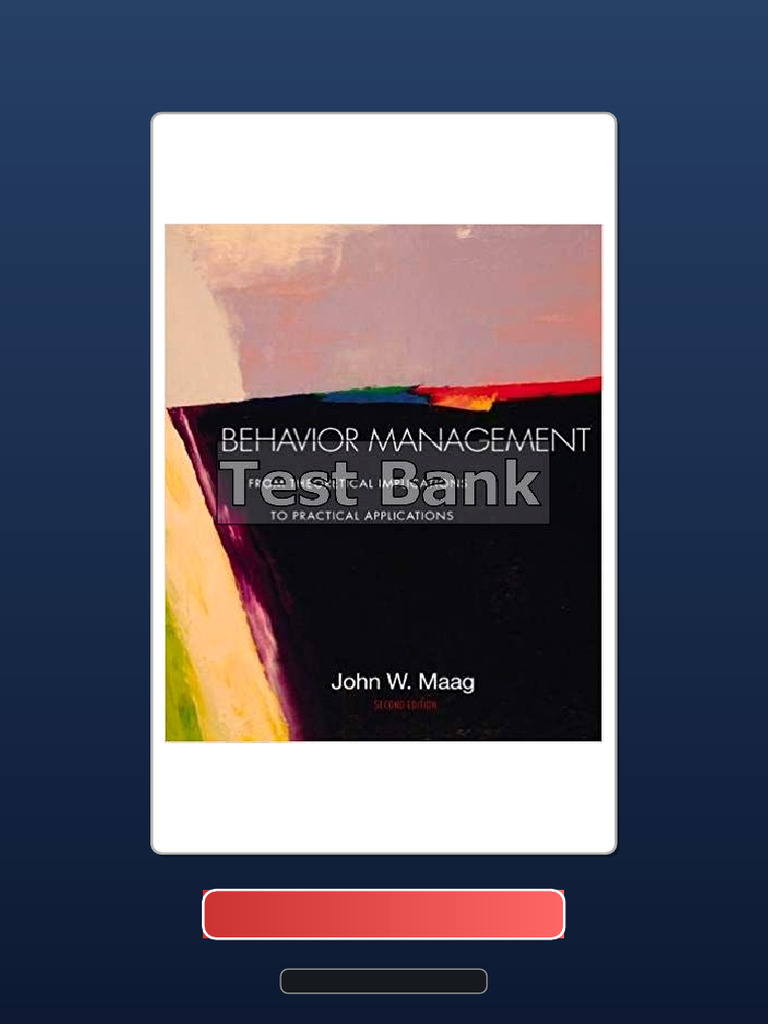 Behavior Management 2nd Edition Maag Digital Access | PDF | Multiple ...