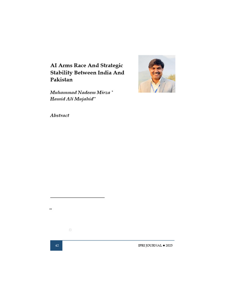 Article 3 IPRI Journal XXV I DR Muhammad Nadeem Mirza Ed de June30 ...