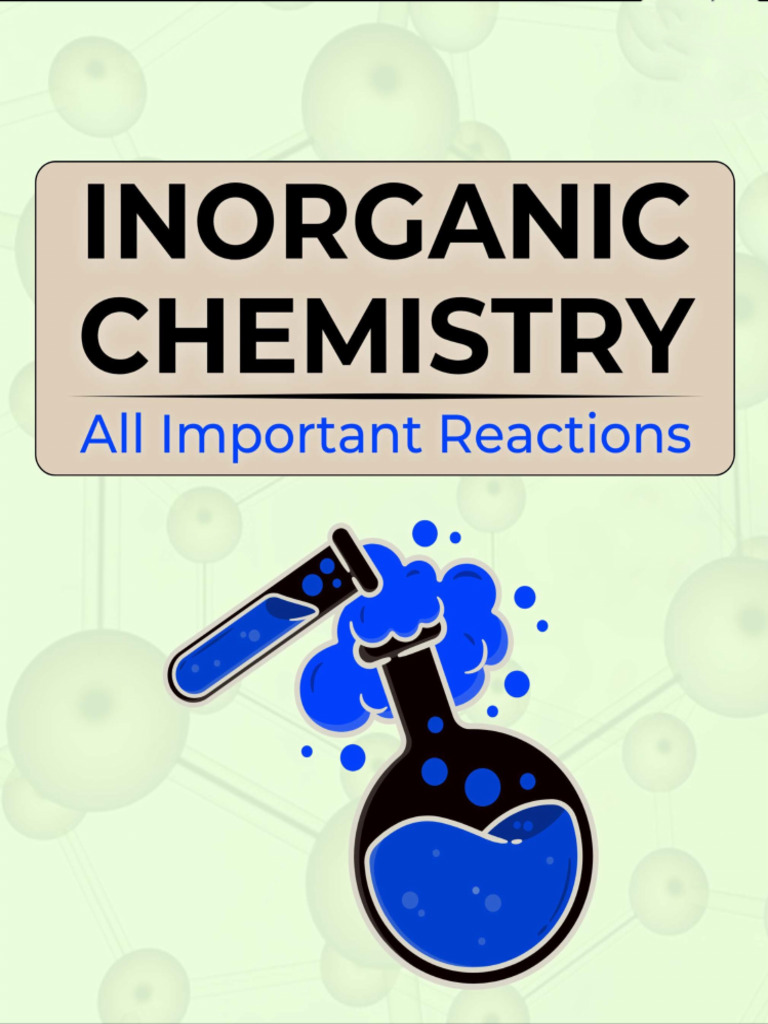 All Important Inorganic Chemistry Reactions @thelearning - Hub | PDF