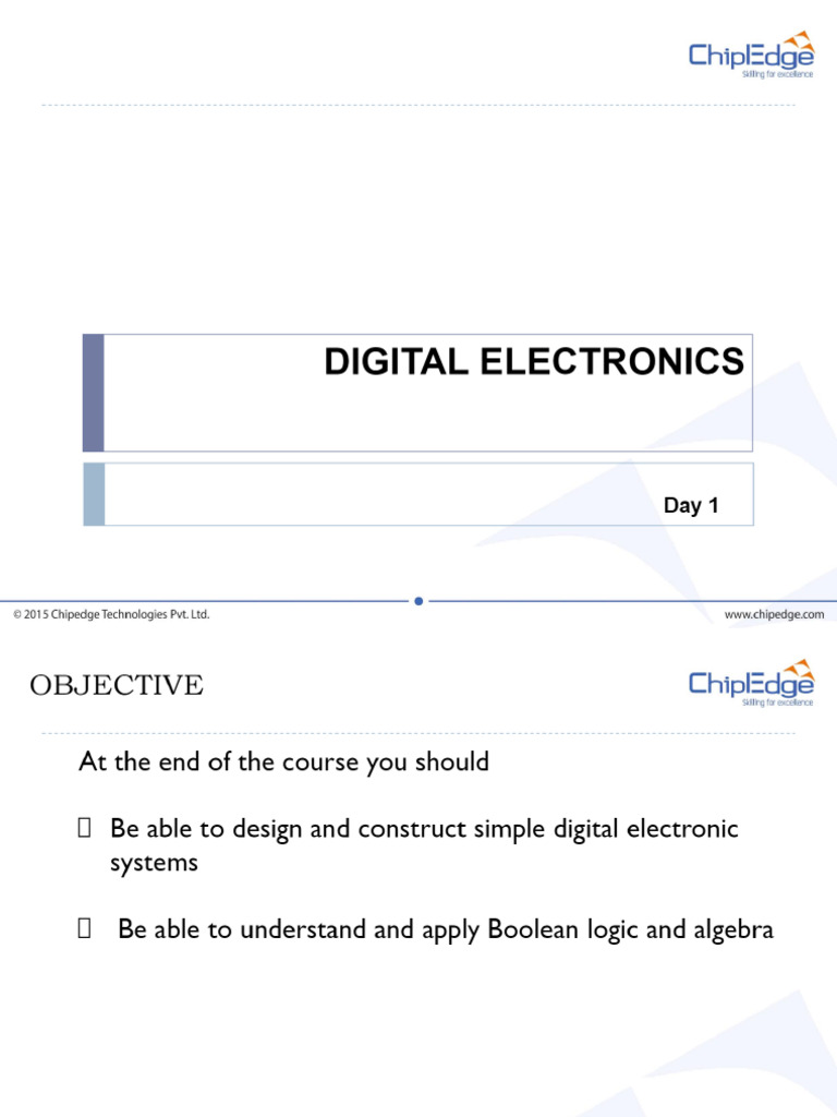 Digital Electronics - 1 | PDF