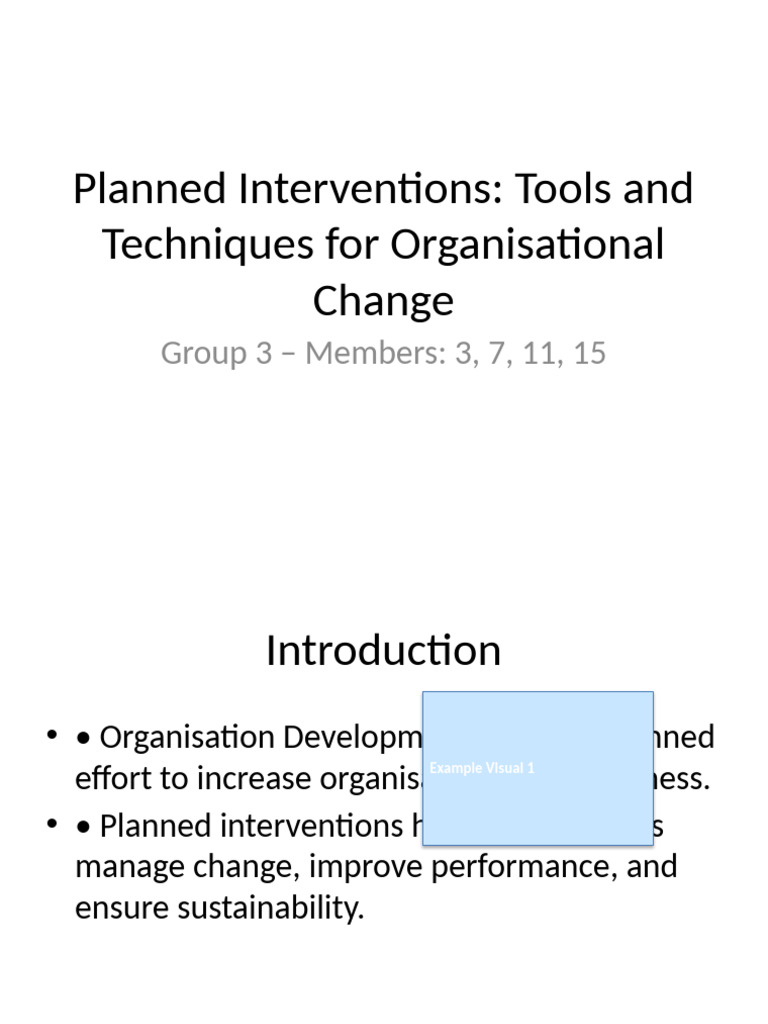 Planned Interventions OD Group3 Presentation With Visuals | PDF ...
