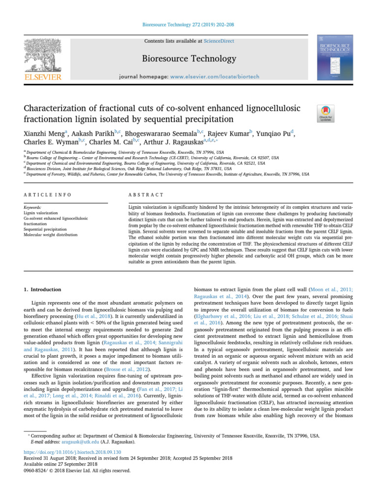 2019 Characterization of Fractional Cuts of Co-Solvent Enhanced ...