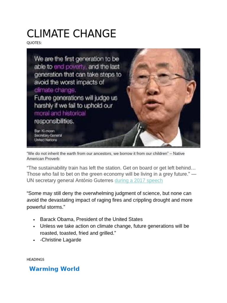 Climate Change | PDF | Climate Change | Greenhouse Gas