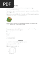 Definição e Fórmulas do Cubo | PDF | Geometria