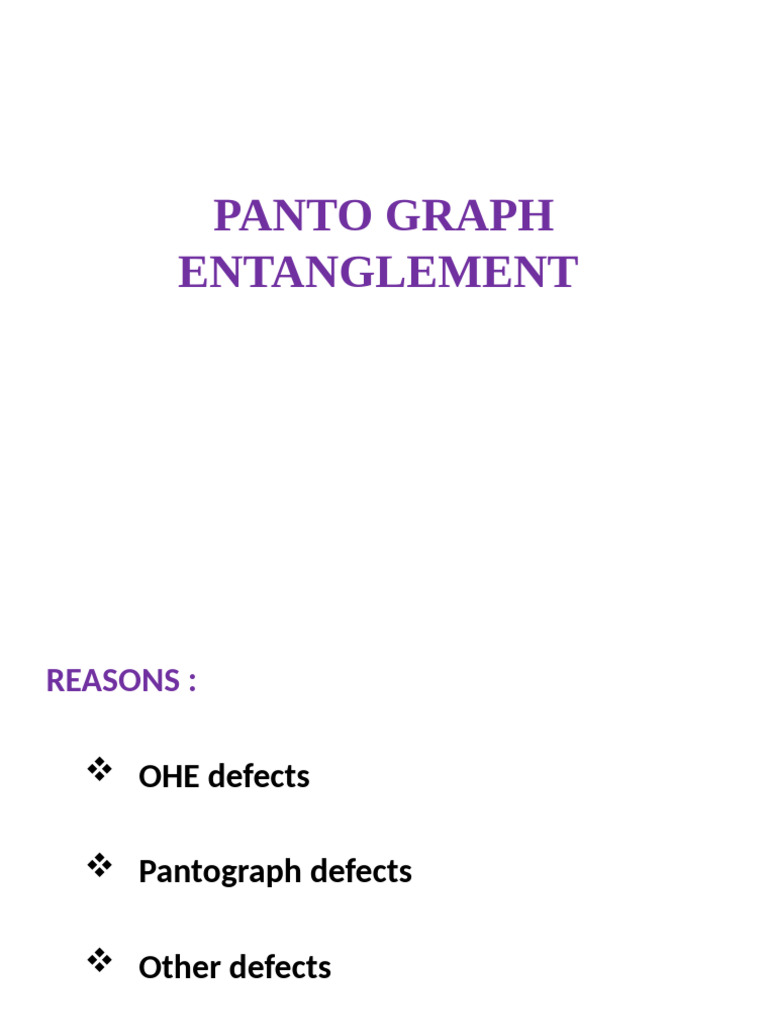 Causes and Checks for Panto Entanglement | PDF | Manufactured Goods