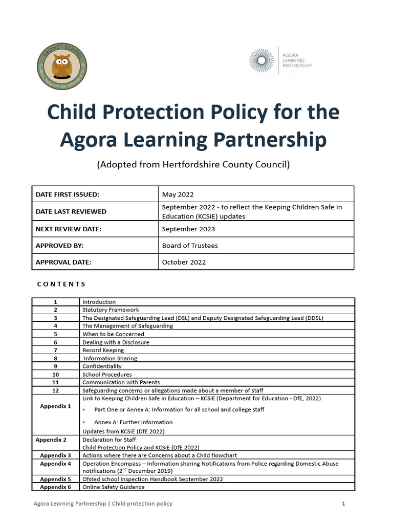 Alp Child Protection Policy 977 | PDF | Child Neglect | Child Abuse